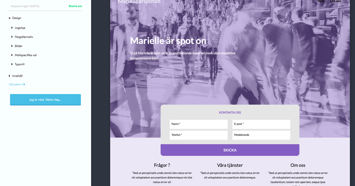 Bygg en modern och snygg hemsida på 3 minuter! | SmartWeb®